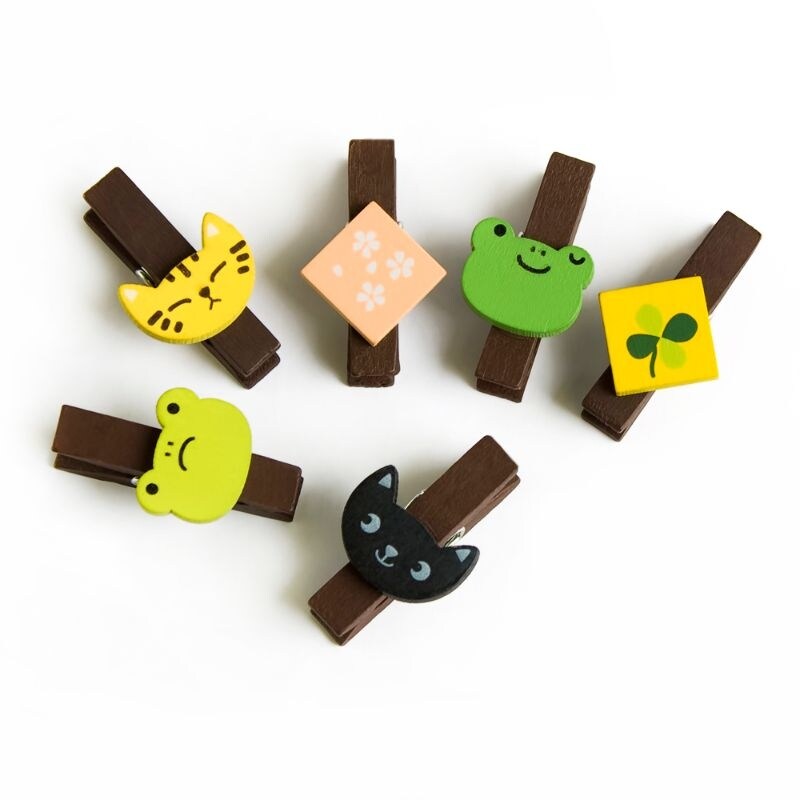 [Smile Frog] - Wooden Clips / Wooden Clamps / Mini Clips - 1x1x1 - Bed ...